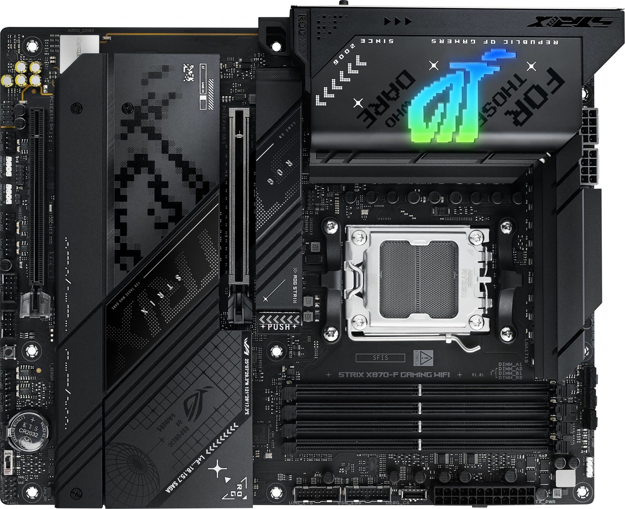 Материнская плата Asus ROG STRIX X870-F GAMING WIFI SocketAM5 AMD X870 DDR5 ATX AC`97 8ch(7.1) 2.5Gg