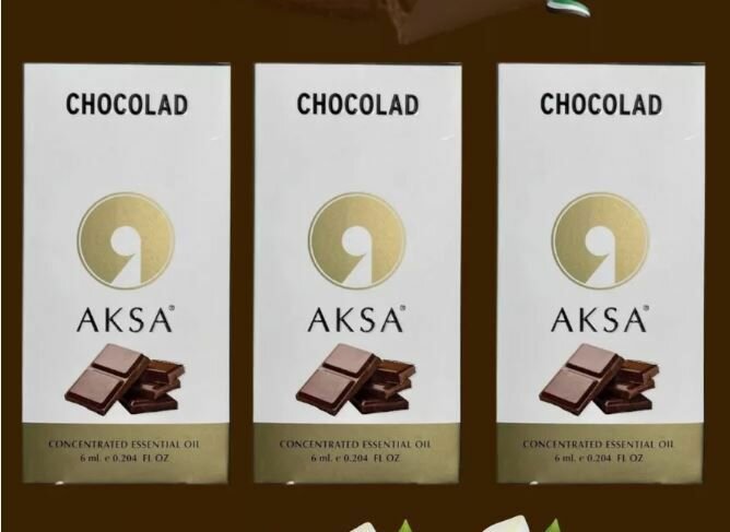 Масляные духи AKSA Esans "Chocolad", 6 мл 3 шт
