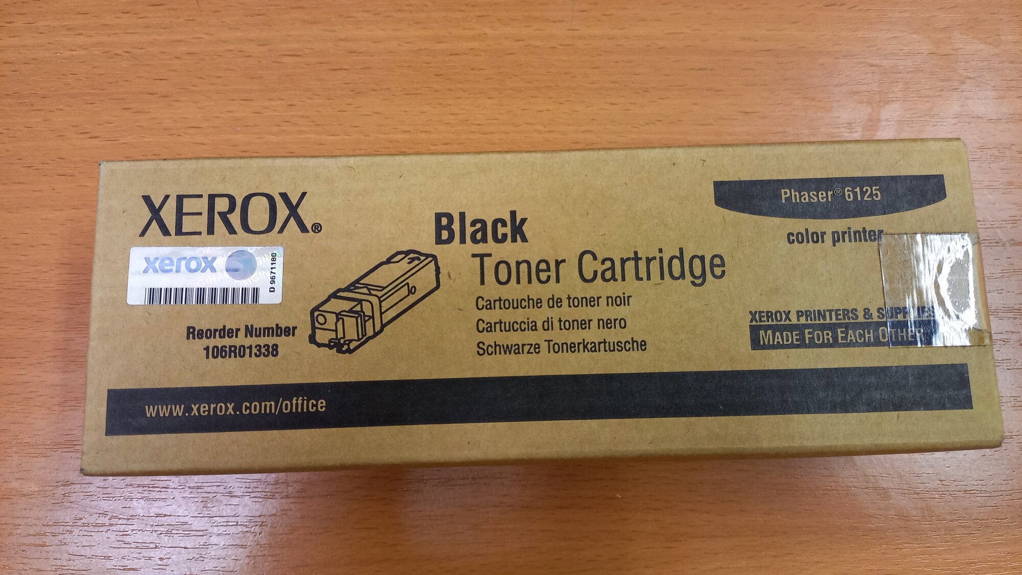 Картридж Xerox 106R01338, для Xerox Phaser 6125,(2000 стр.) оригинальный, черный