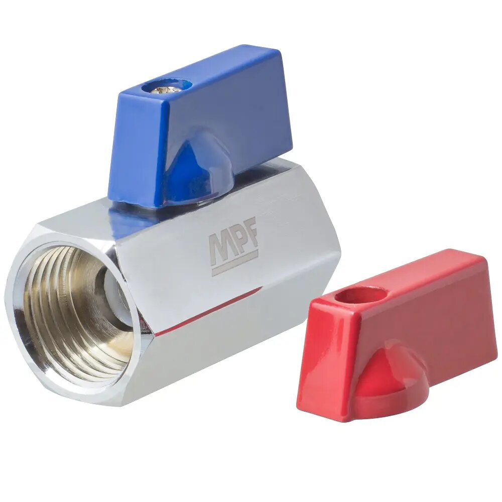 Кран шаровой прямой MPF DN15 PN16 1/2 ВР ручка флажок латунь