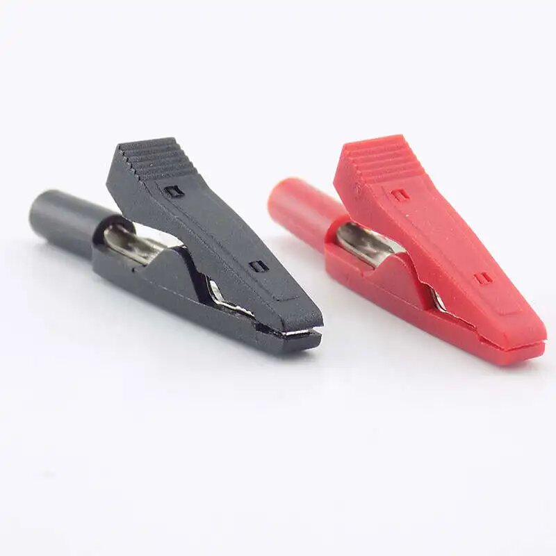 Изолированные крокодиловые зажимы для мультиметра, Black and Red