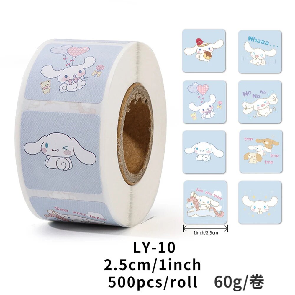 Набор наклеек MINISO Kuromi Pochacco My Melody 500PCS