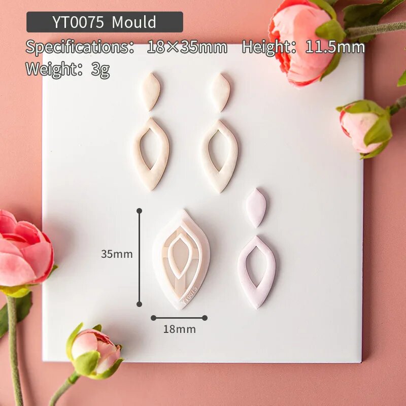 Глиняные формы для сережек PLA YT0075