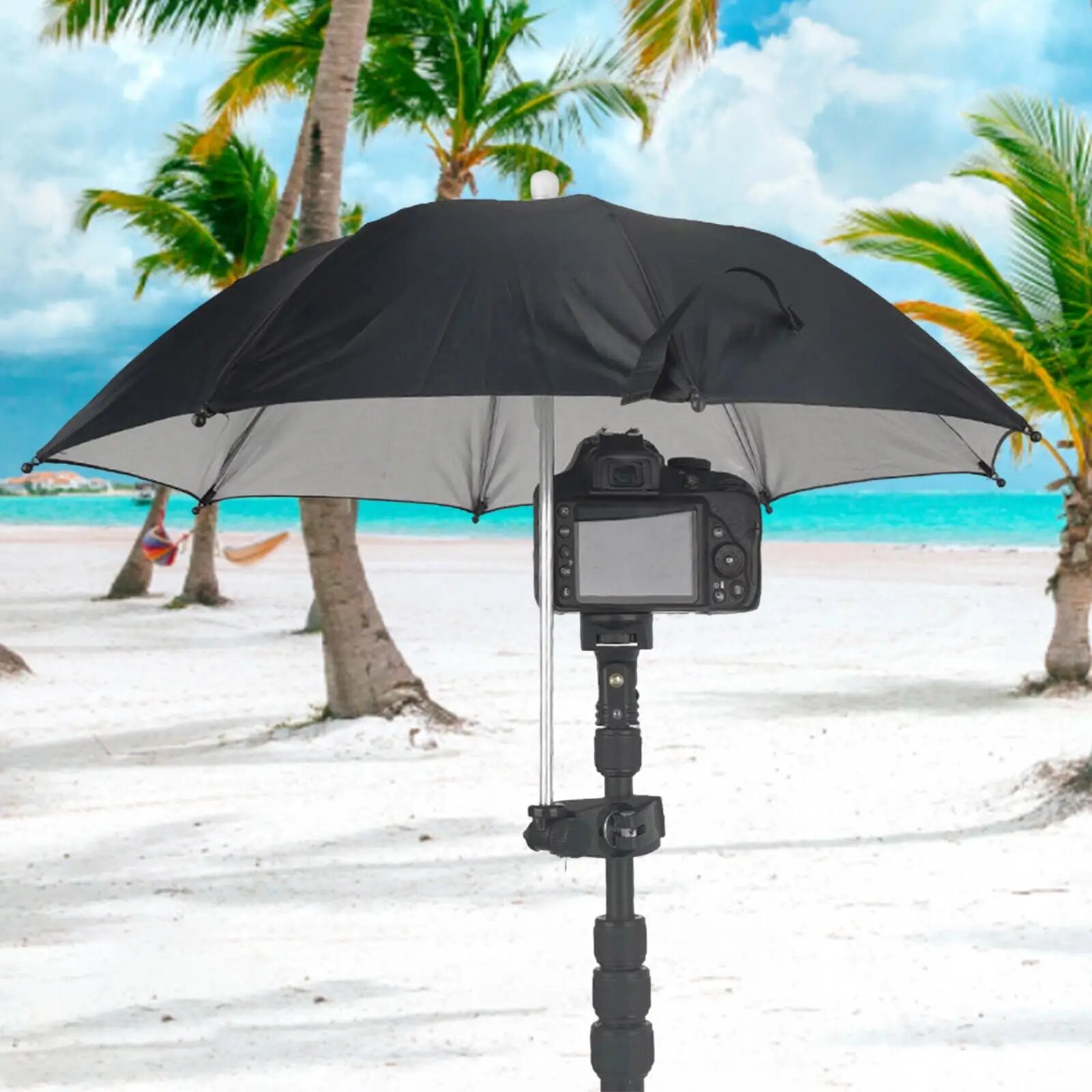 MagiDeal Camera Umbrella Sunshade Черный