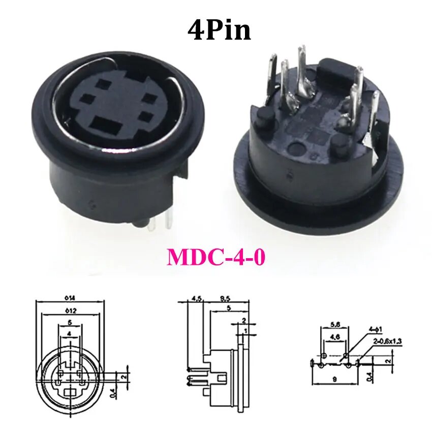 ChengHaoRan S-video DIN Коннектор 4Pin MDC-4-0