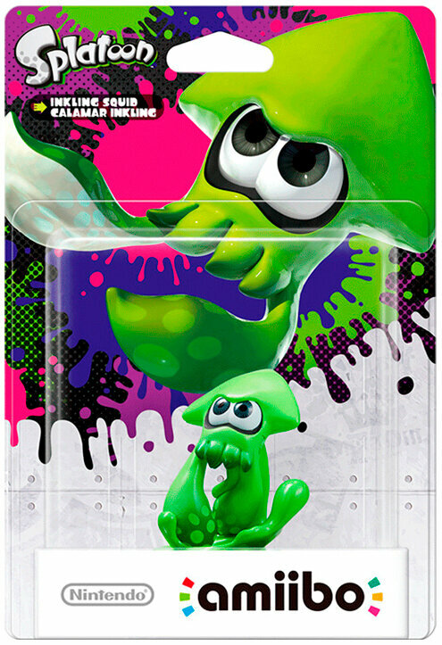 Amiibo. Фигурка Инклинг-кальмар зеленый / Inkling Squid (Splatoon Collection)