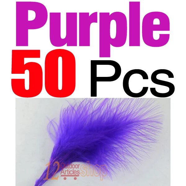 MNFT 50 шт. разноцветные перья марабу для вязания мушек Purple