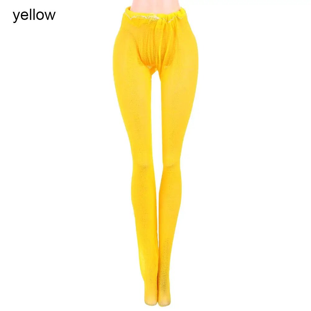 Костюмы 1/6 Низ Носки Красочные колготки Аксессуары для кукол Мини-эластичные леггинсы Кукла Шелковые чулки Игрушки Колготки