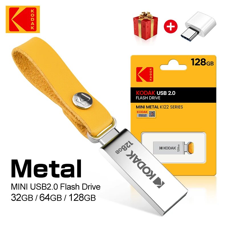 Кодак K122 USB-накопитель 64 ГБ металлический