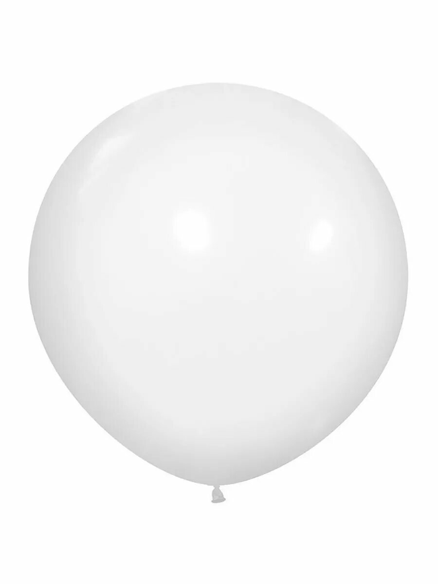 Белый, Пастель / White, латексный шар (24"/60 см ) 1 шт. / Веселуха, Турция