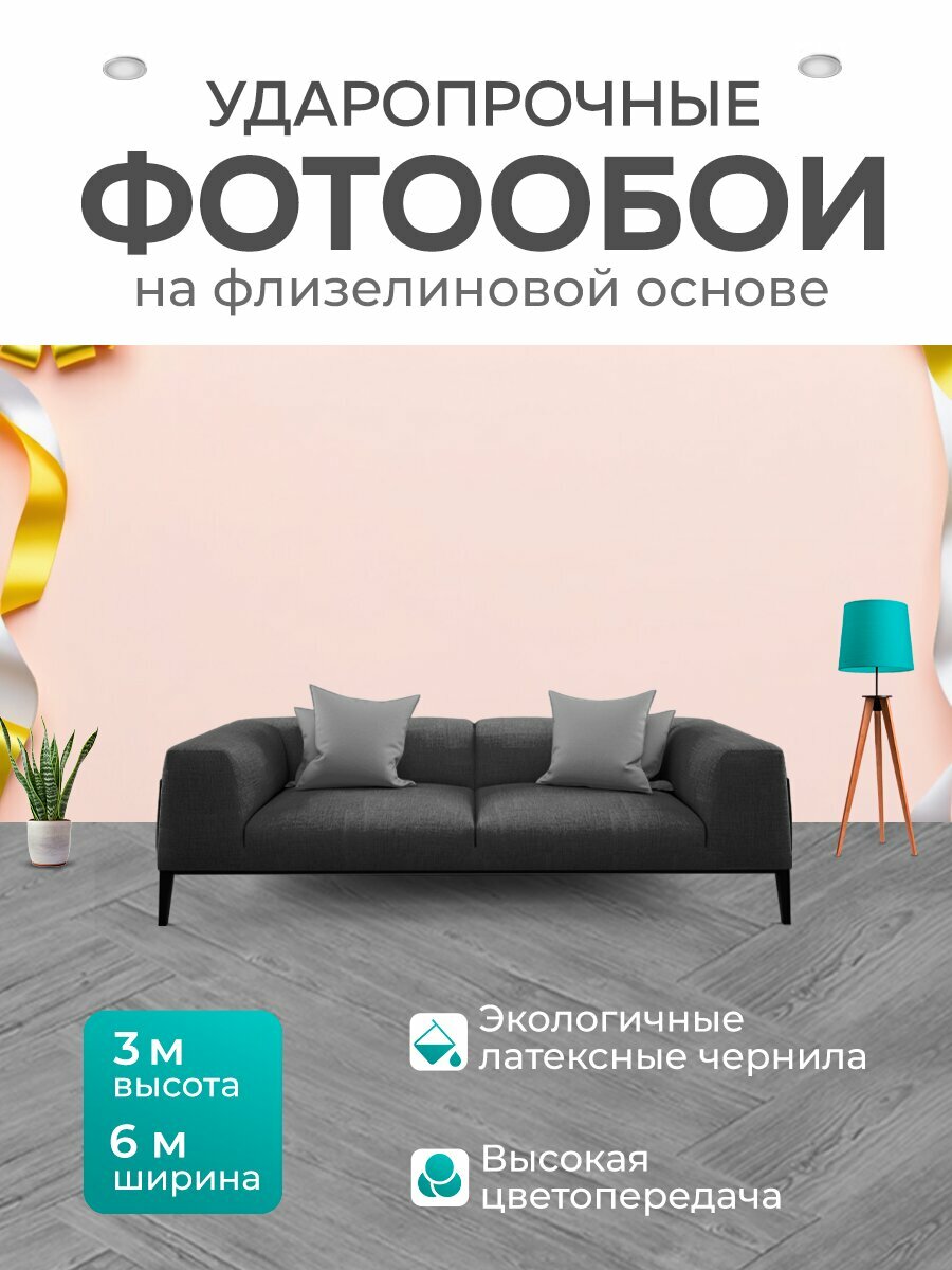 Фотообои моющиеся ударопрочные "Светлый фон, с нежными бантиками и лентами" 600x300 см. флизелиновые на стену