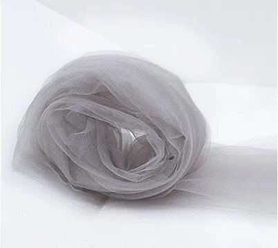 Шелковая сетчатая ткань LANLINYING 100х150 см Белый, light gray