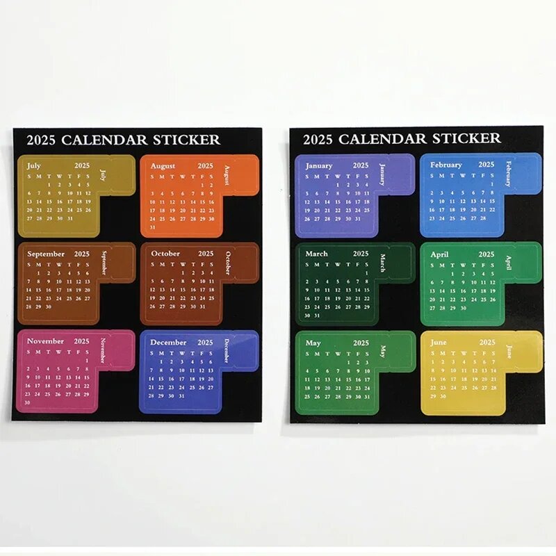 Календарные наклейки 2025 год