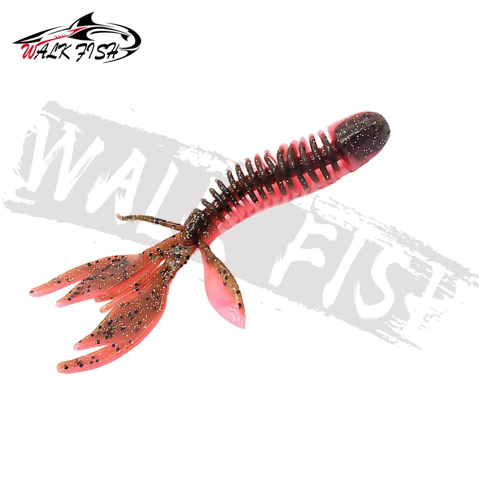 WALK FISH Мягкая приманка, 80mm, Красный, 5шт
