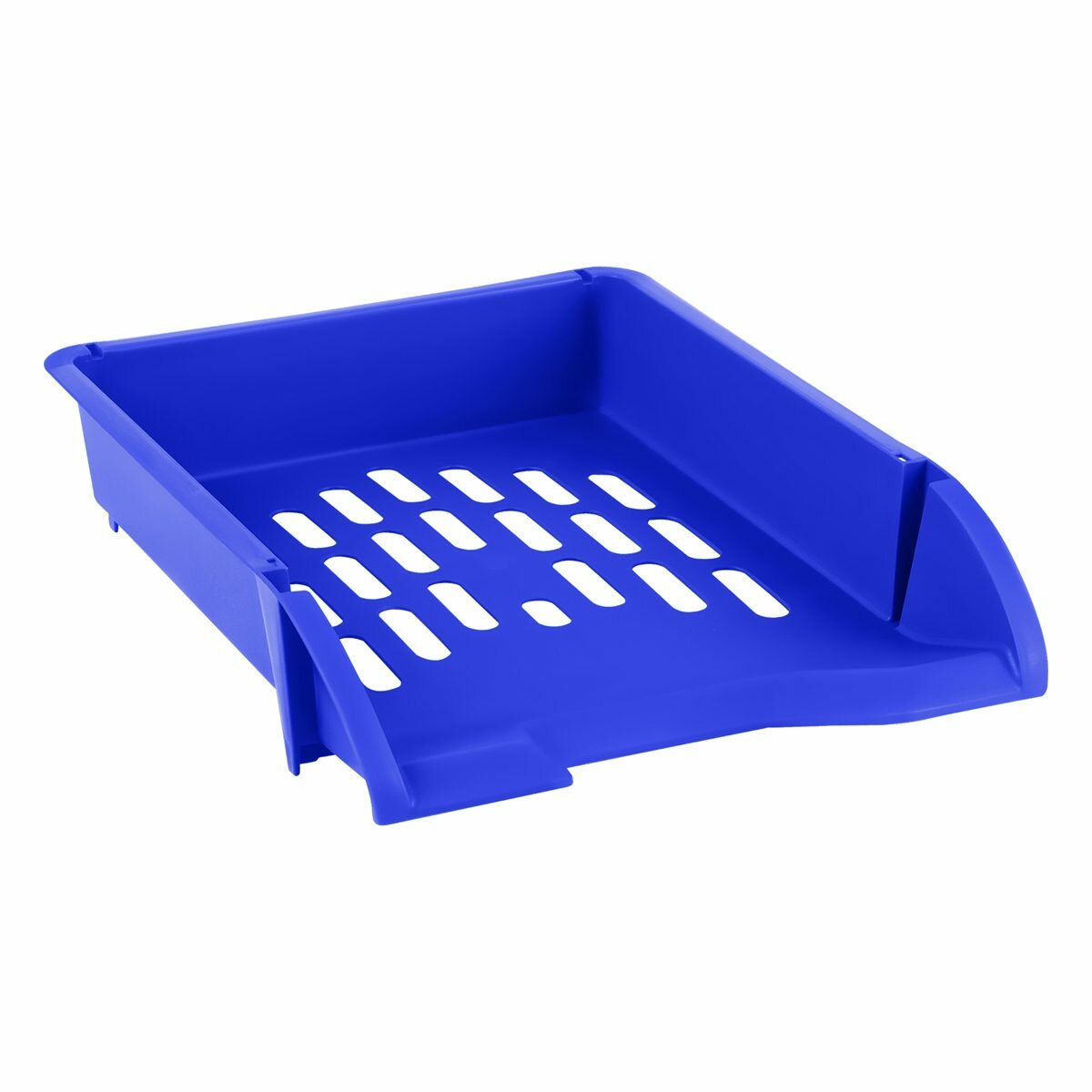 Лоток для бумаг горизонтальный Стамм "Лидер", синий (ЛТГ-30466)