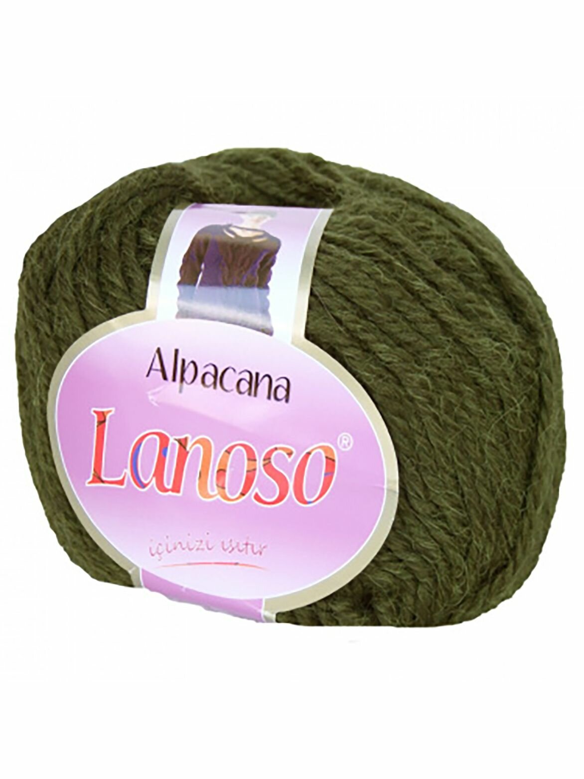 5 Мотков, Lanoso ALPACANA, 40% Акрил, 35% Шерсть, 25% Альпака / 100 гр. - 130 м, Цвет-3020