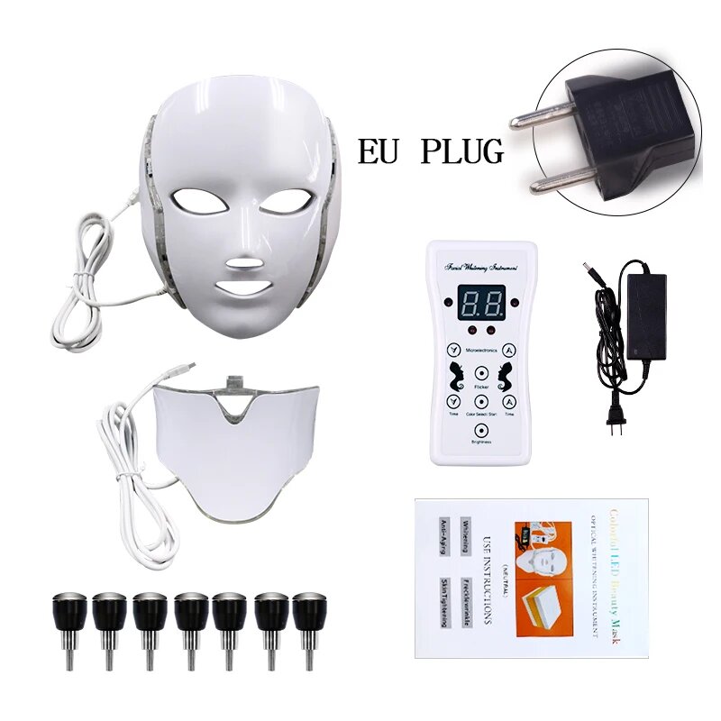 LED-маска для лица и шеи Dr.imp, красный свет EU Plug