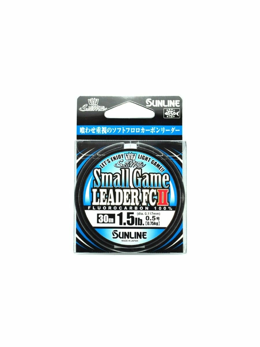 Флюрокарбон леска для рыбалки SUNLINE SWS Small Game FC II 30м #0.5/1.5lb