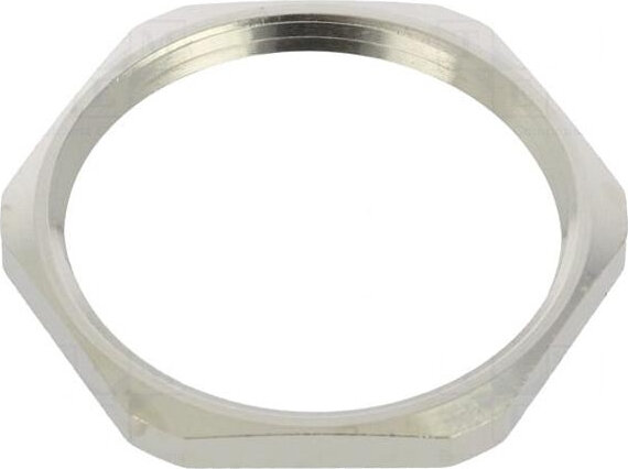 Гайка HUMMEL 1.161.2900.01 Гайка PG29 латунь никель Thk: 4мм Ключ: 41мм Резьба: PG 1шт