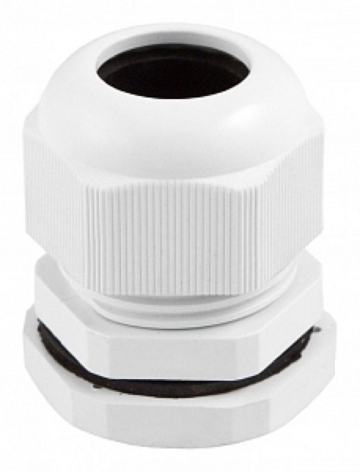 Сальник Техэнерго для ввода кабеля в щитовое оборудование, пластиковый серый, степень защиты IP68, резьба PG 21, диаметр 13-18мм / электрика