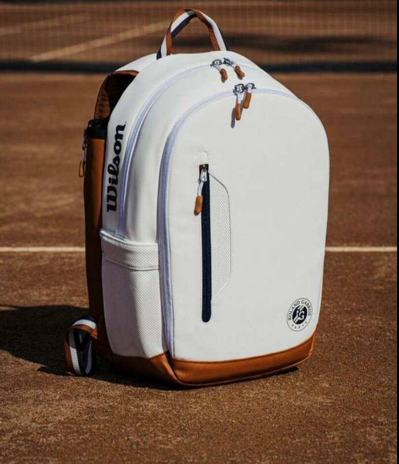 Рюкзак для большого тенниса, бадминтона, падел тенниса Wilson Roland Garros Tour White