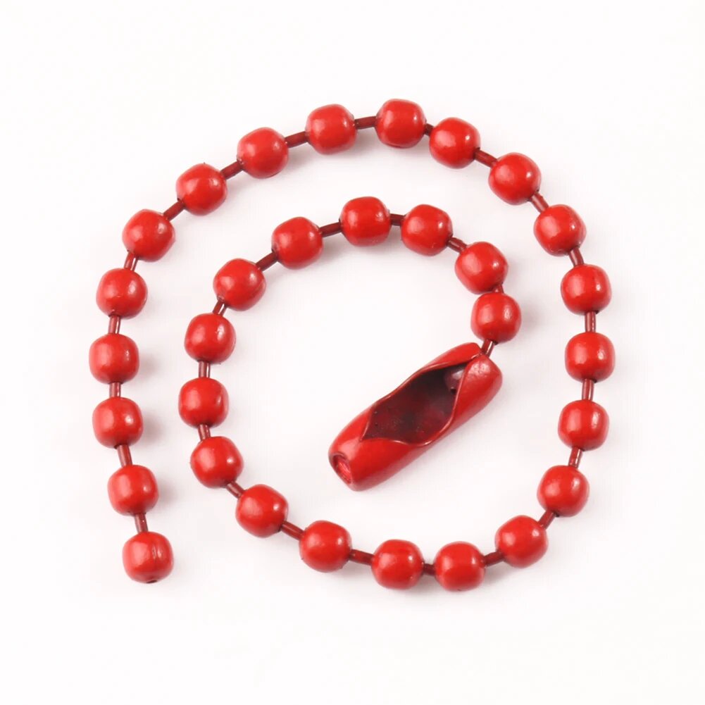 Металлические шариковые цепочки LASOFAMIRE 20/40/60 шт 12 см Красный, 20pcs, Red