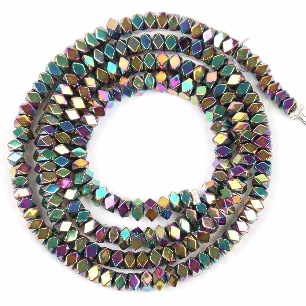 Бусины из гематита Fascinante Viento черные и золотые Colorful