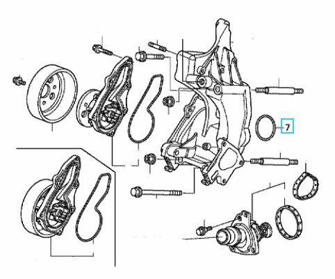 Уплотнительное кольцо 43.8х3.1; Артикул Honda: 19322PCX003 (Оригинал)