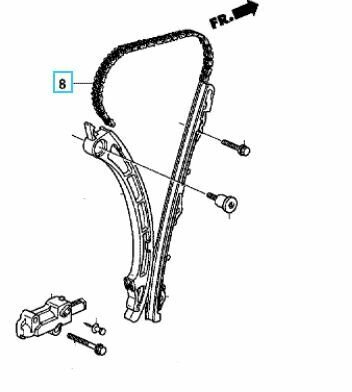 Цепь ГРМ (176L) для двигателя автомобиля Honda 2.4L L4; Артикул Honda: 14401R40A01 (Оригинал)