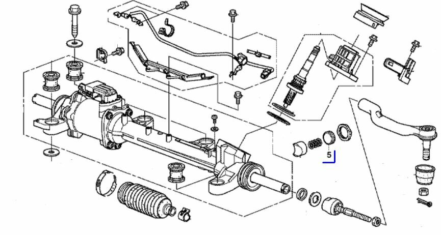 Болт направляющей рулевой рейки; Артикул Honda/Acura: 53414TR8P01 (Оригинал)