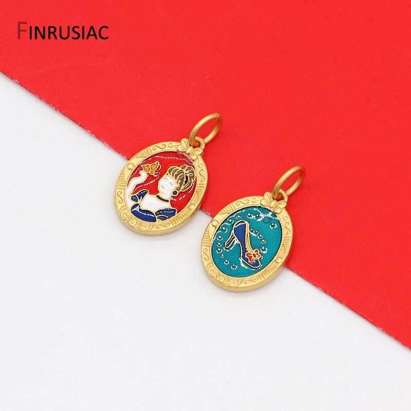 Золотая подвеска FINRUSIAC, снежно-белая gold plated