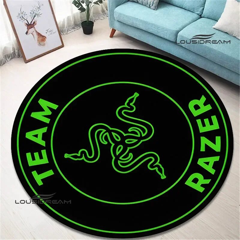 Круглый ковёр Razer 60x60см, изумрудный