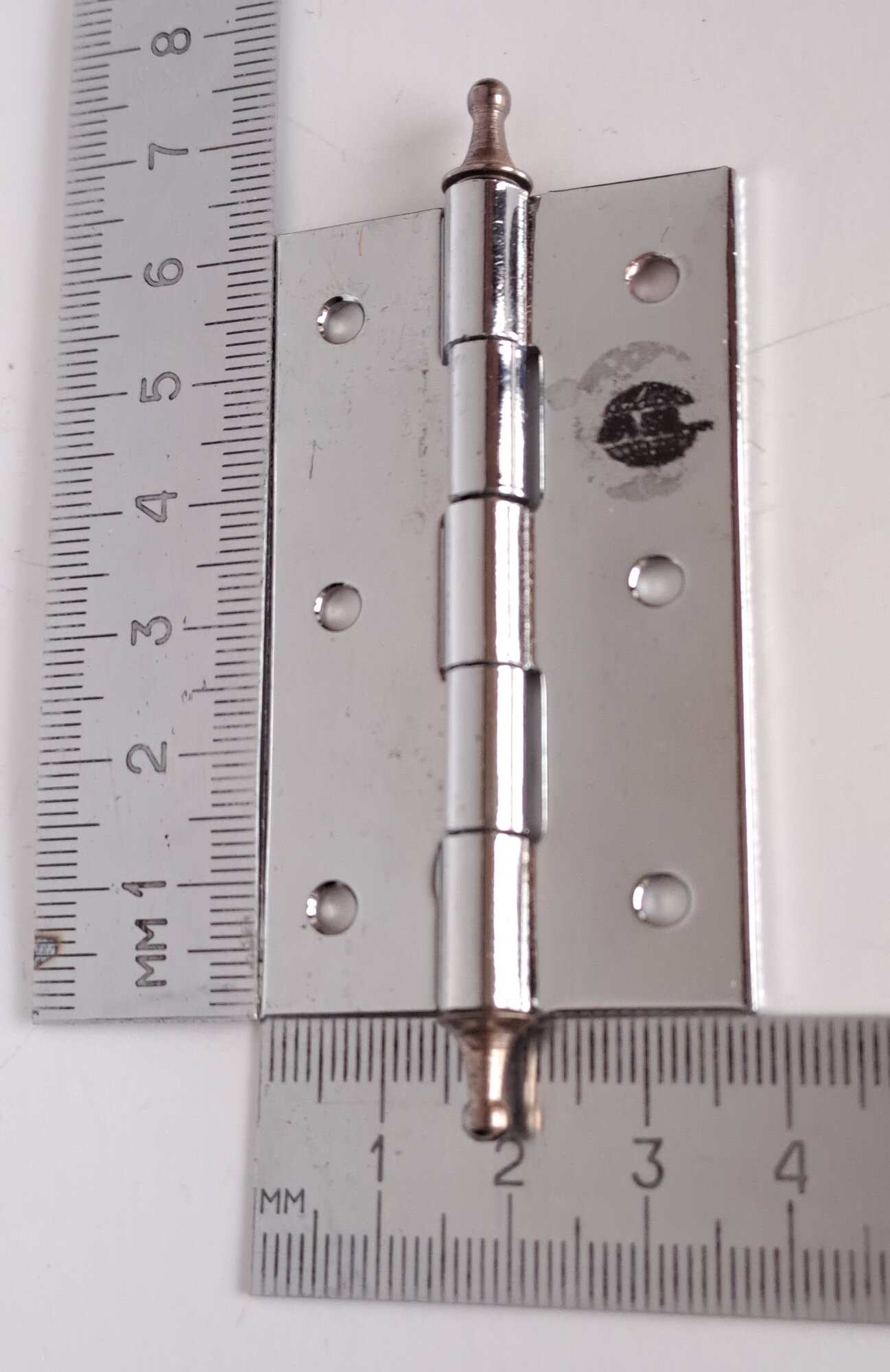 Петля ЛАТ 60мм " хром " с/н. Для шкатулок. 1штука