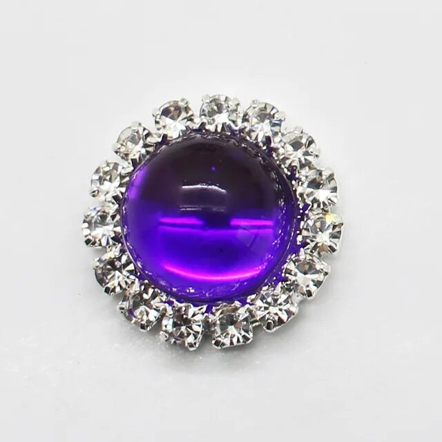 Бусины SKYE CIEL 10 шт, 15 мм, горный хрусталь + смола Фиолетовый, No.6