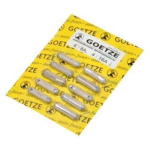 Предохранители цилиндрические пластм. 8А;16А (10шт) GOETZE /10