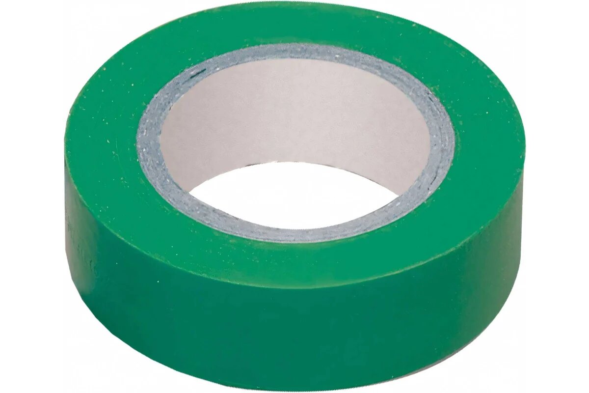 IEK Изолента ПВХ 19 мм x 20 м зеленая UIZ-20-10-K06, самоклеящаяся электроизоляция