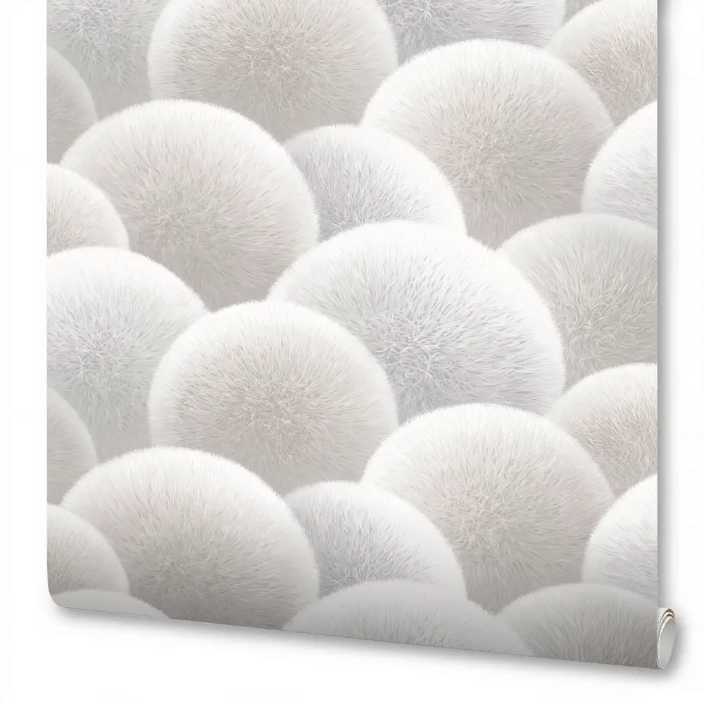 Антураж Пуф обои виниловые на флизелиновой основе (1.06х10м) серые