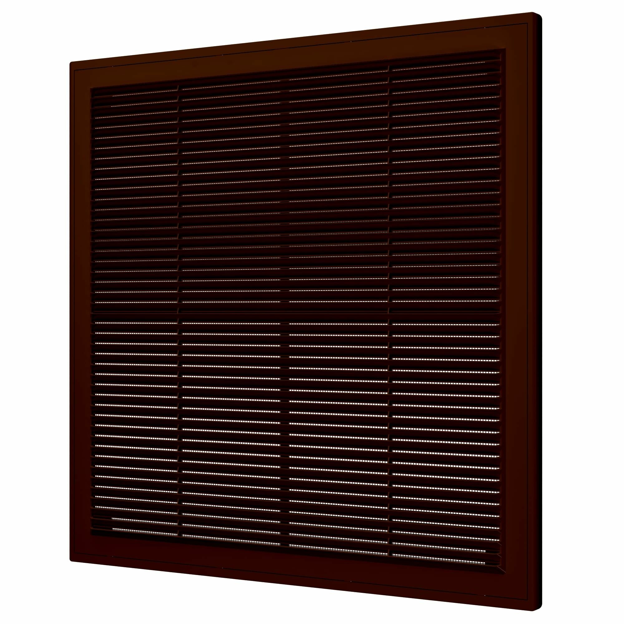 Вентиляционная решетка 400х400 мм разъемная с москитной сеткой 4040Р кор коричневая