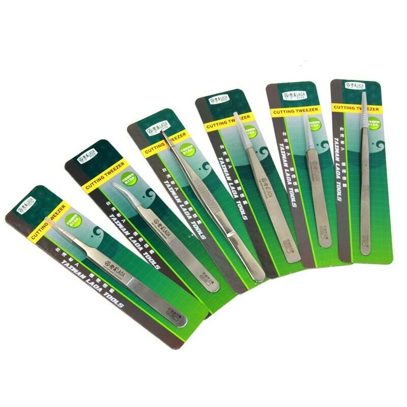 LAOA Плоский зубчатый пинцет из нержавеющей стали LA813501 Pointed