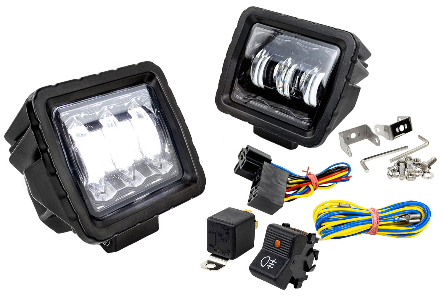 Комплект подключения ПТФ ML с ПТФ Sal-Man 60W на ВАЗ 2101-2107, Лада Нива 4х4 до 2019 г. в.