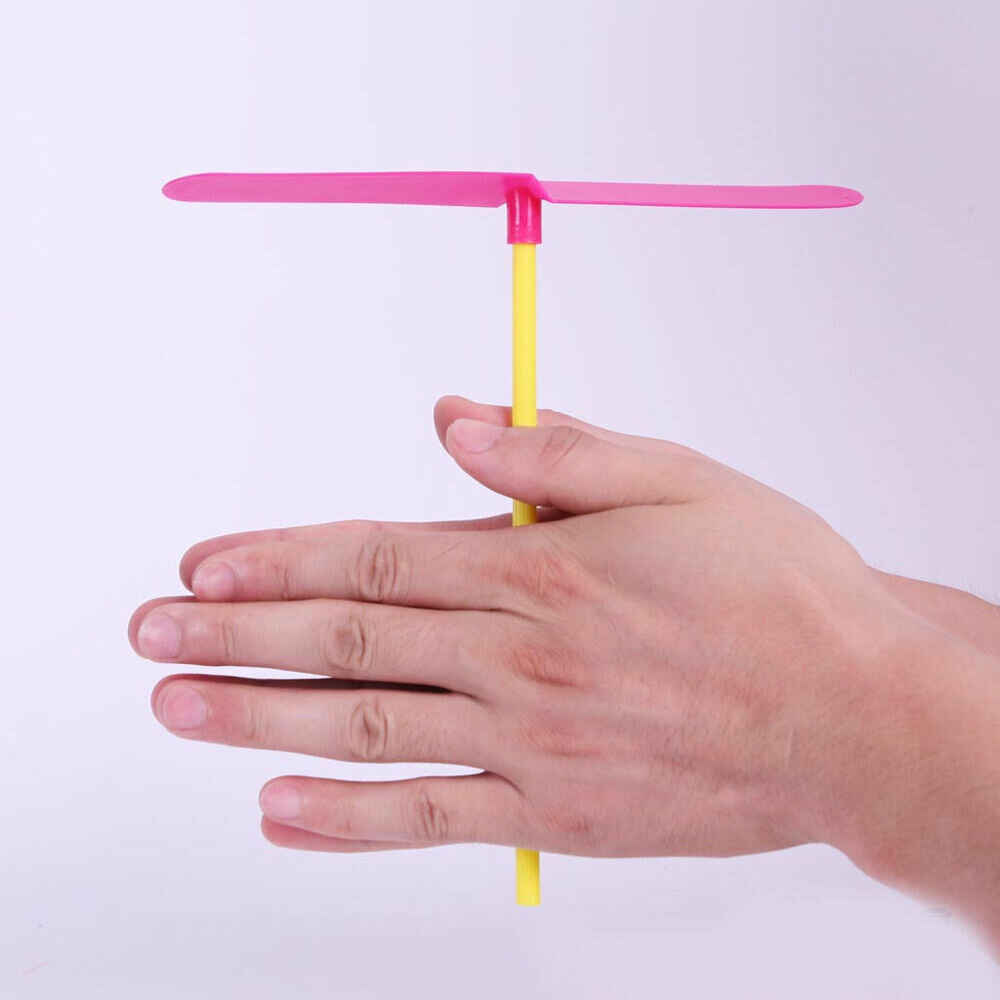 Вертушка вертолетик на палочке 20 см / в комплекте 4 шт