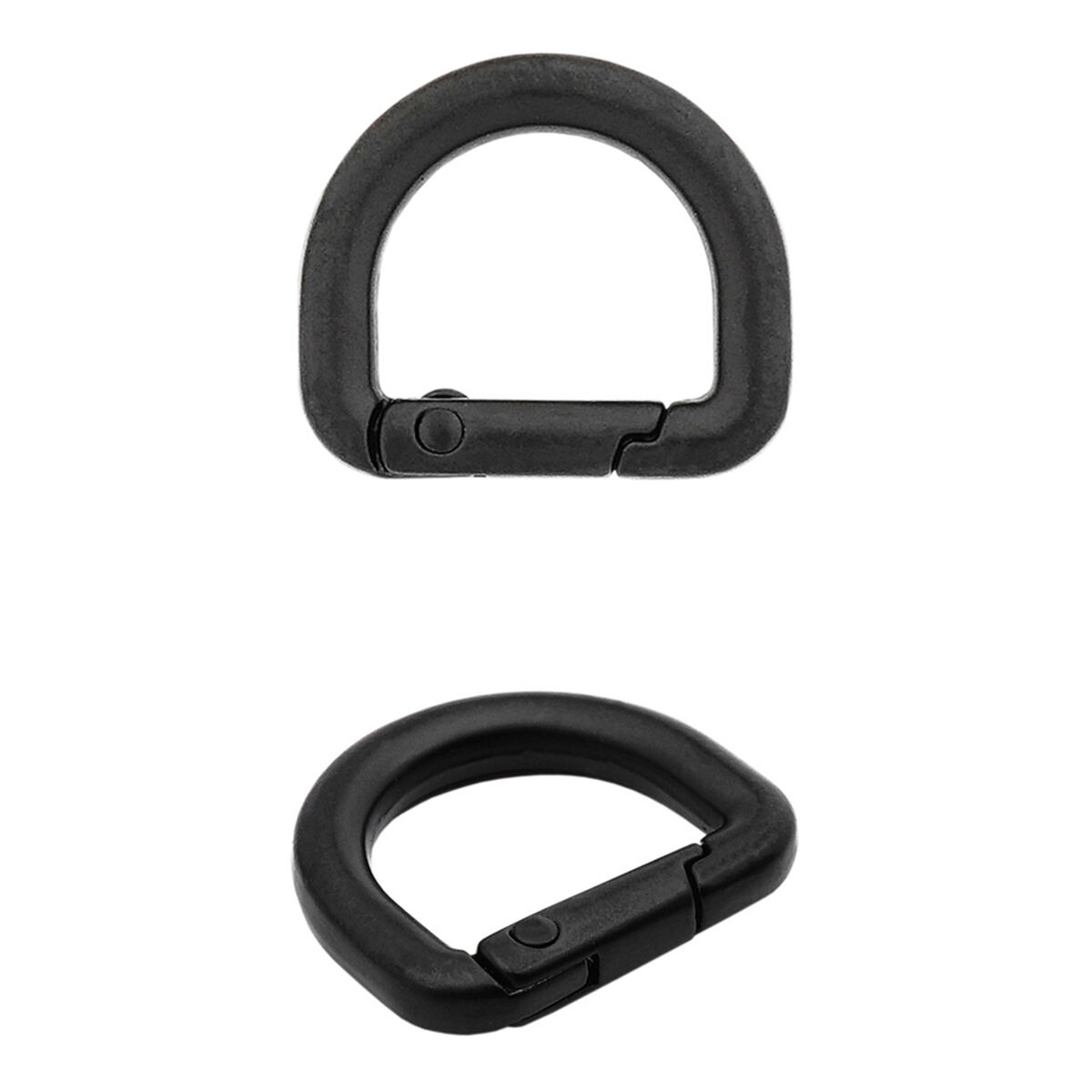 Карабин-полукольцо MB 2232, 15 мм, цвет черный матовый, Айрис, 6 шт