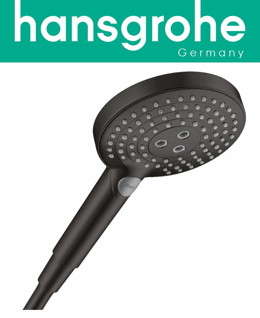 Лейка для душа Hansgrohe Raindance Select S черная