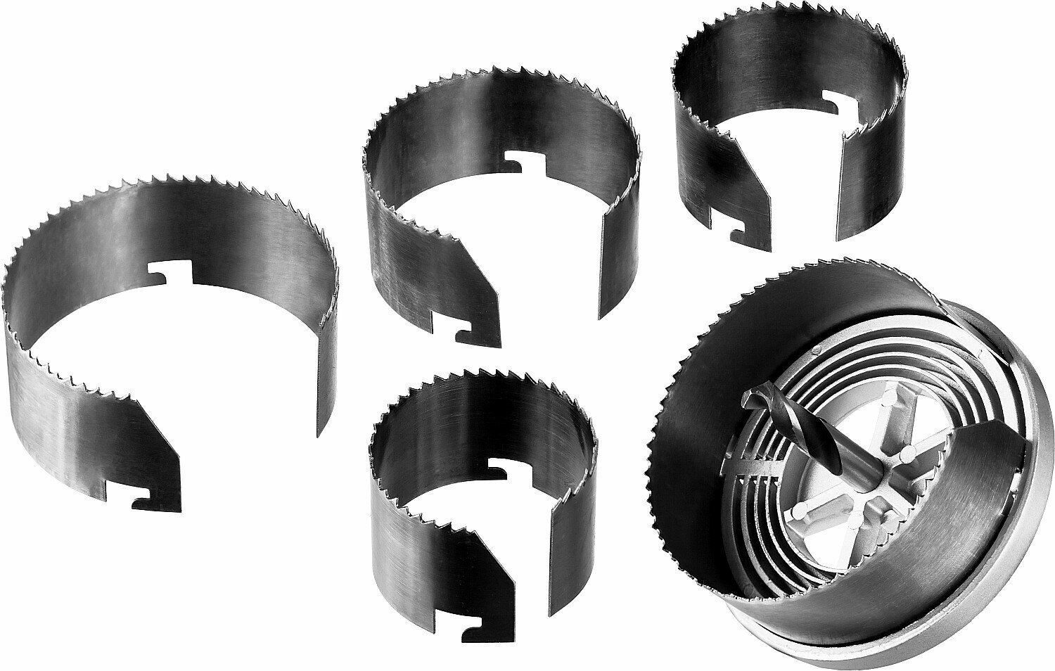 Наборная кольцевая пила ЗУБР по дереву, 60-73-80 х 42 мм, 5 шт.