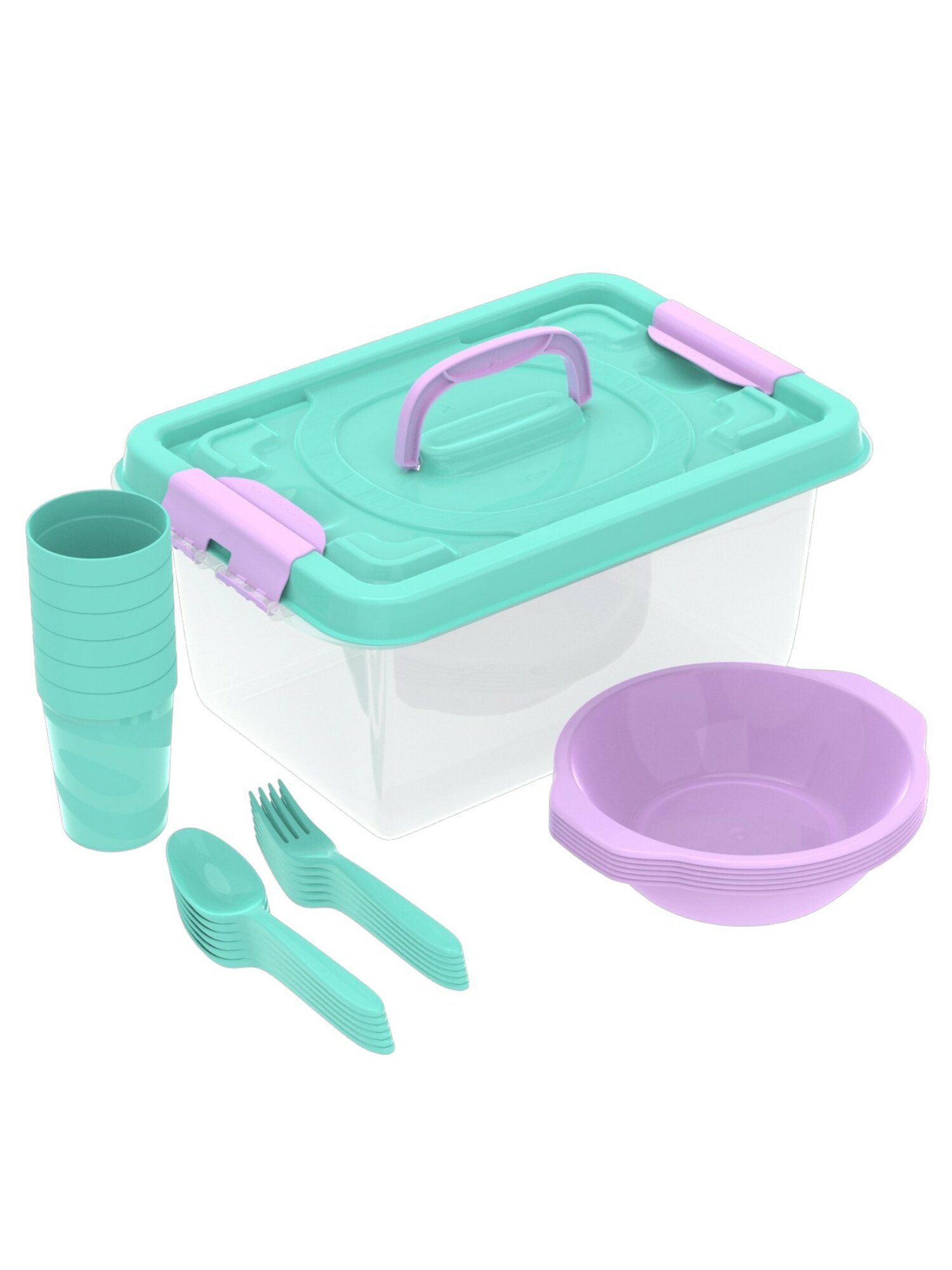 Набор посуды для пикника Вояж на 6 персон, 25 предметов