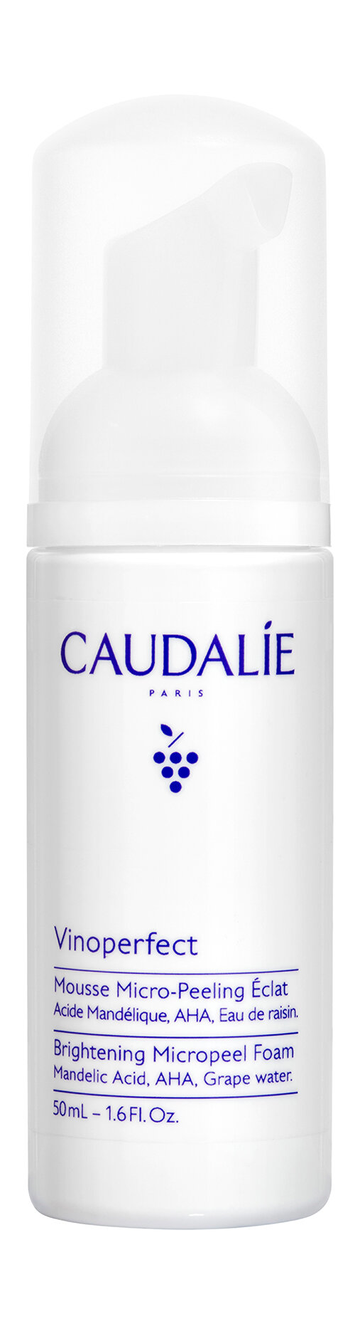 Мусс для лица CAUDALIE Vinoperfect очищающий с эффектом микропилинга, 50 мл
