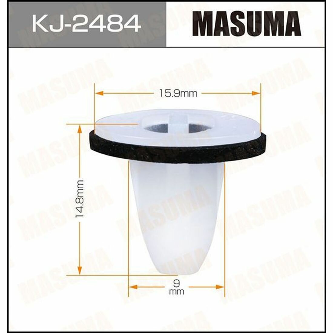 Клипса автомобильная (автокрепеж) для японских автомобилей Masuma KJ-2484 50шт.