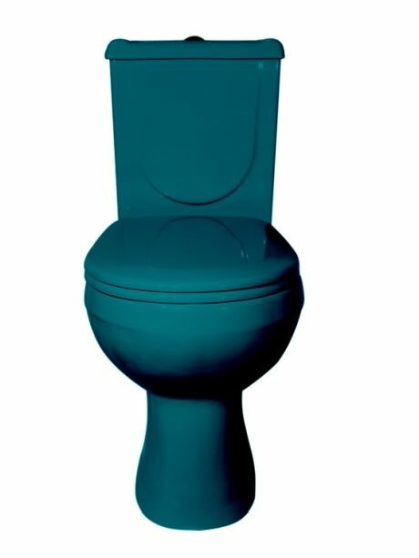 Унитаз компакт ирида, 1 реж, гориз. выпуск, сиденье полипропилен, цвет: зеленый
