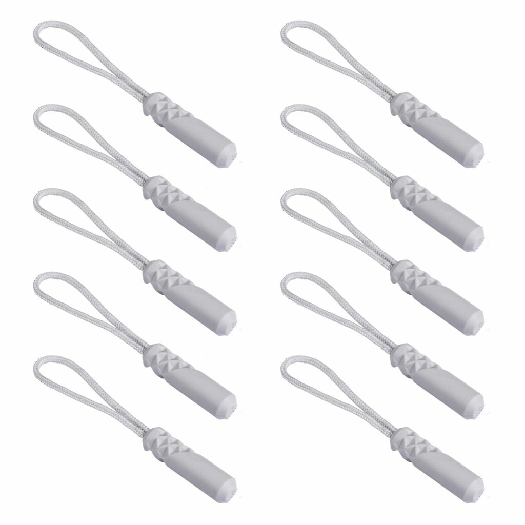 10 шт. Надежные шнуры для молний рюкзаков, чемоданов, палаток, Серый