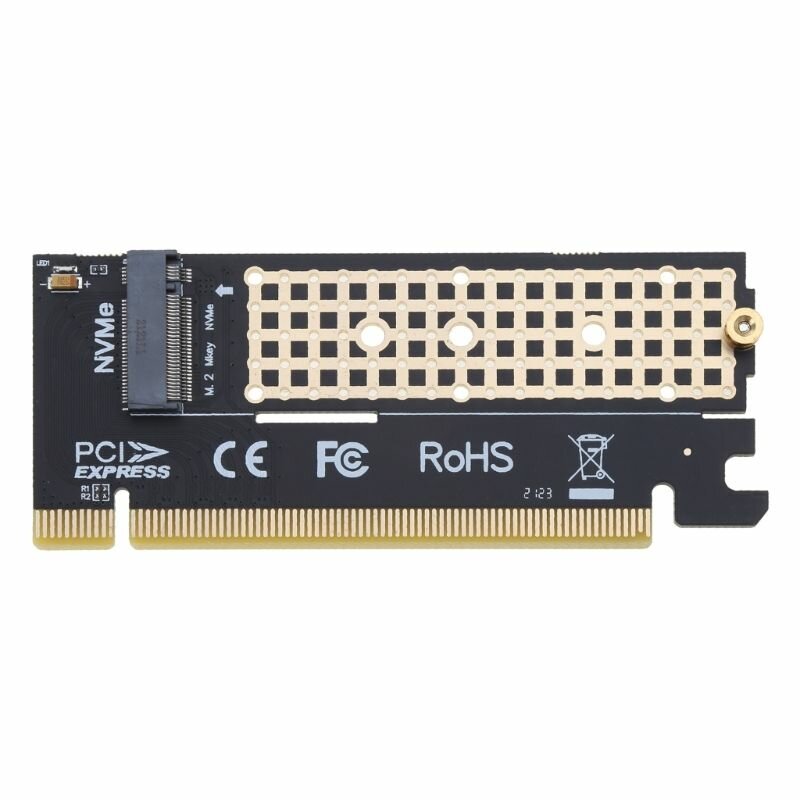 Карта адаптера M2-PCIE x16 Конвертер Pci-e m2 Riser NVMe SSD-адаптер M-Key PCI-Express 3.0 Поддержка 2230-2280